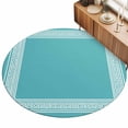 5ft Round Rug Turquoise Area Rugs for Living Room Bedroom Washable Non ...
