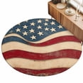 5ft Round Rug Vintage American Flag Area Rugs for Living Room Bedroom ...
