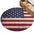 5ft Round Rug Vintage American Flag Area Rugs for Living Room Bedroom ...