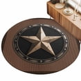 5ft Round Rug Vintage Texas Star Wooden Area Rugs for Living Room ...