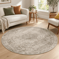 5ft Round Washable Taupe Vintlarge Area Rug For Living Room - Walmart.com