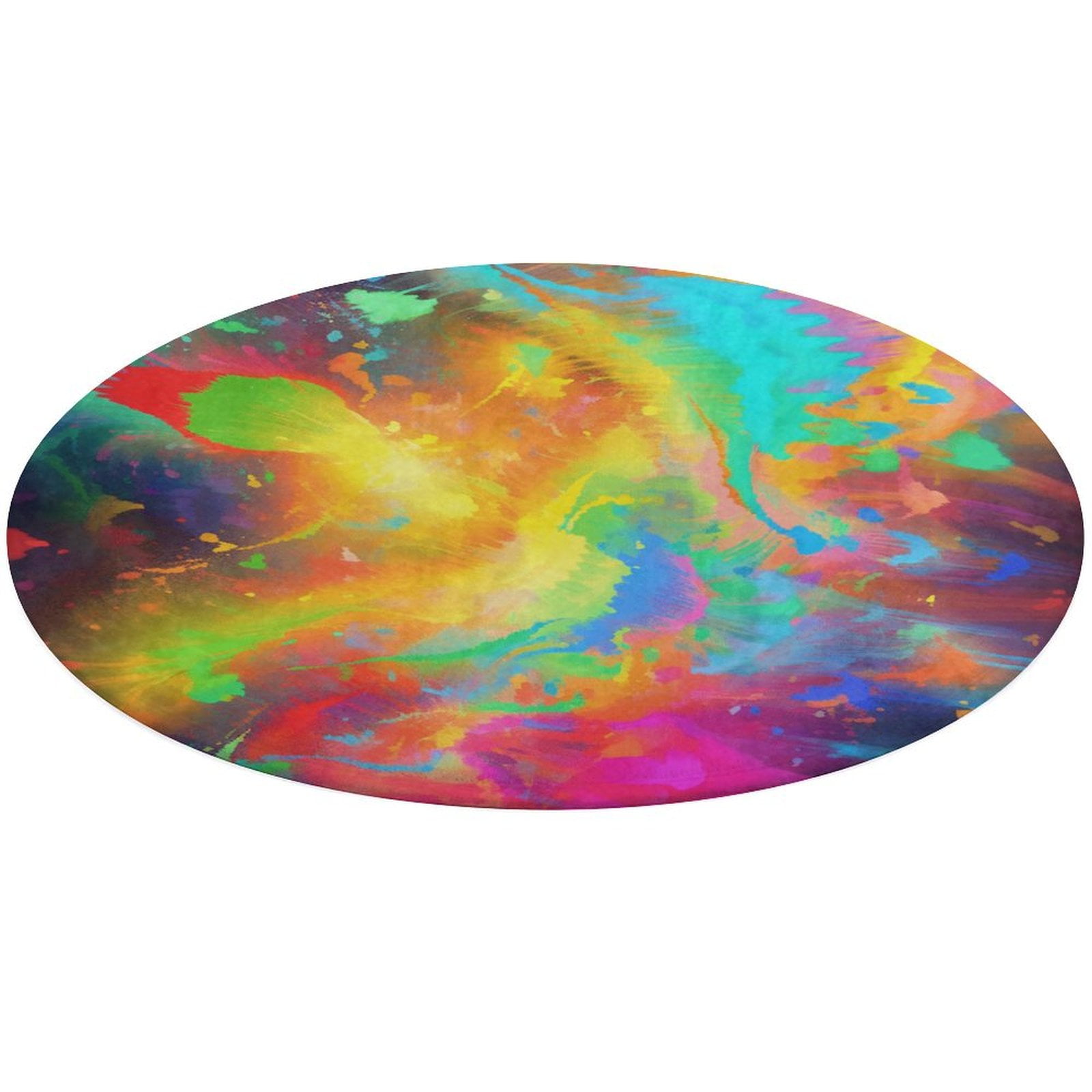 5ft Rug for Kids Room Playroom Nursery Bedroom Color Vortex Tie Dyeing ...