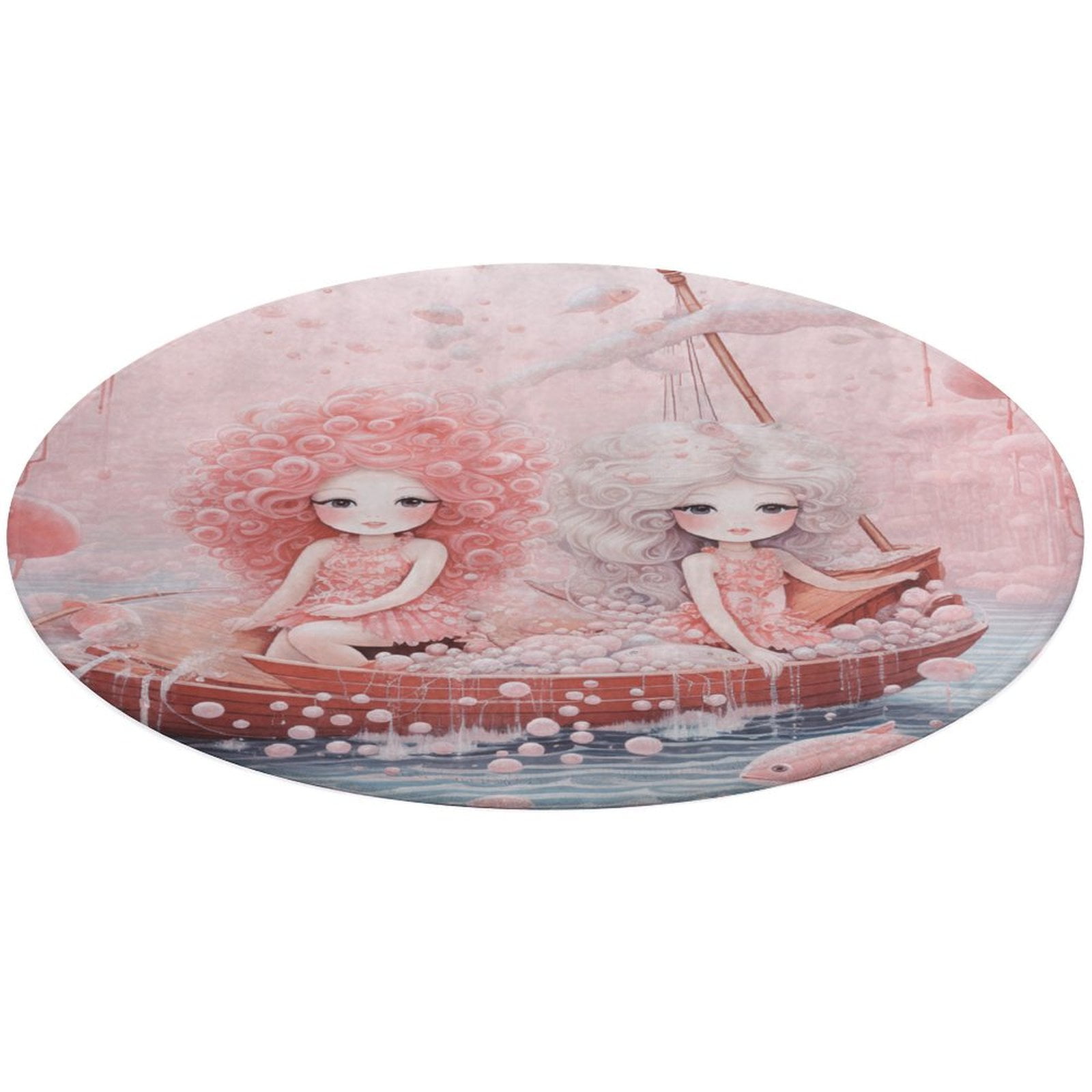 5ft Rug for Kids Room Playroom Nursery Bedroom Ocean Mermaid Coral ...