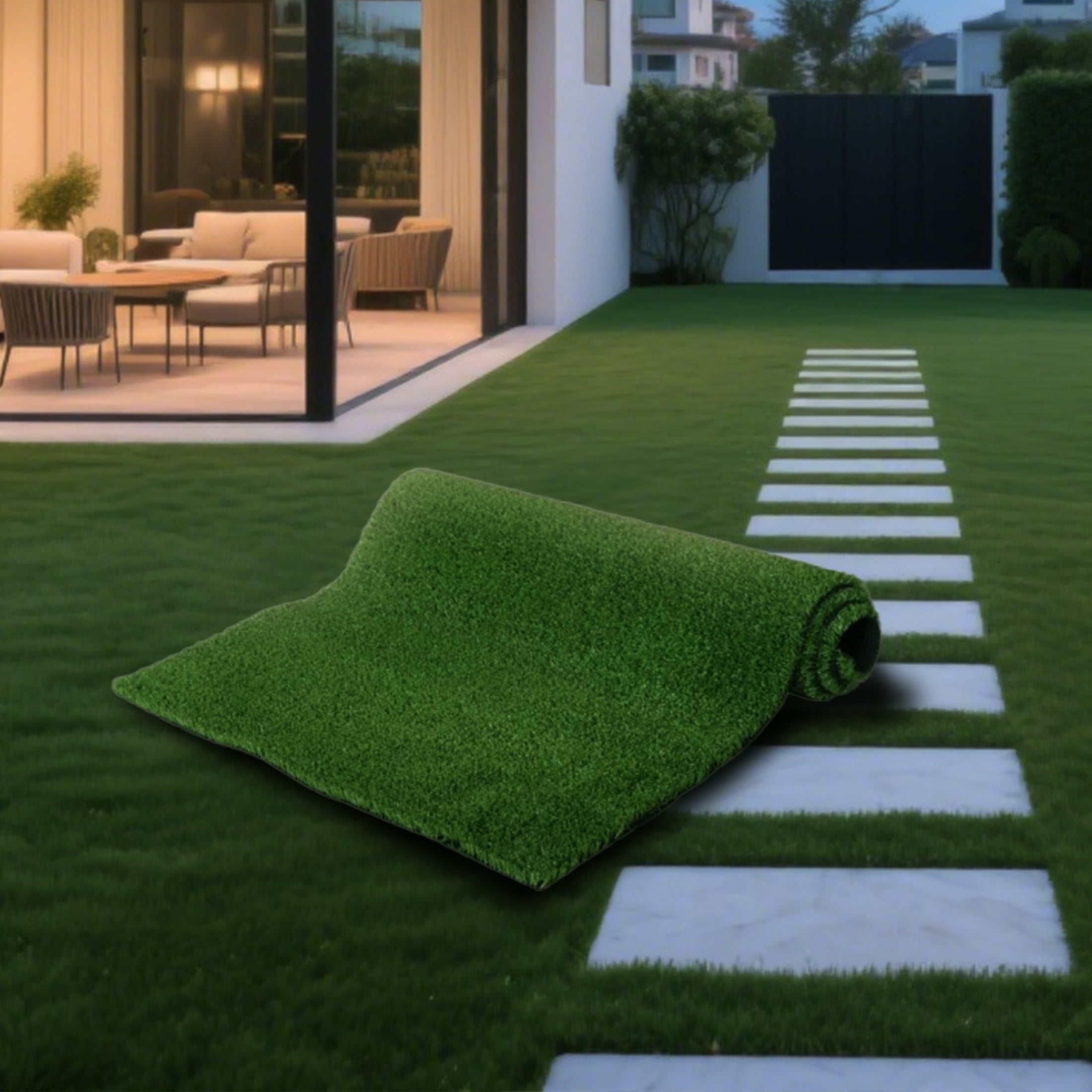 5ft x 10ft Artificial Grass Turf Rug, 0.8 Inch Pile Height Realistic ...