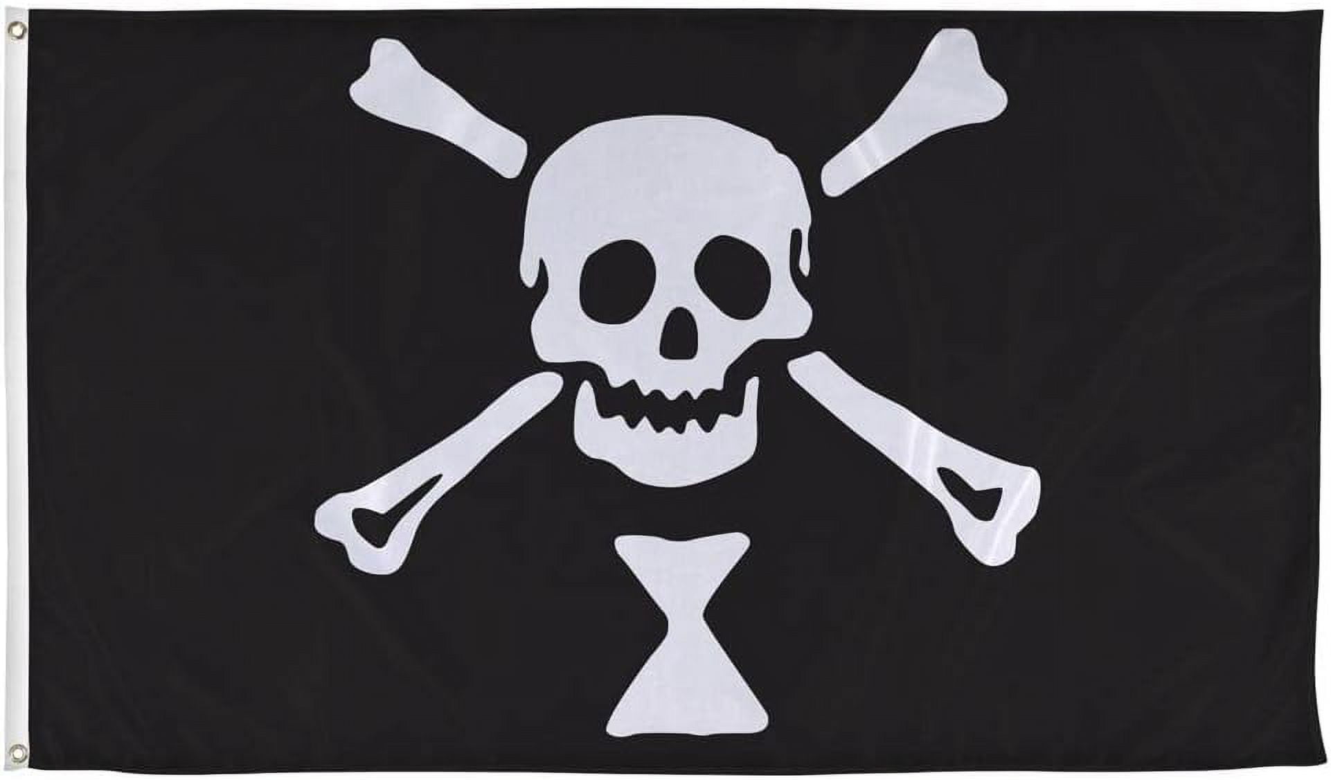 5ft x 8ft Emanuel Wynn Pirate Flag, Jolly Roger Banner, Weather ...
