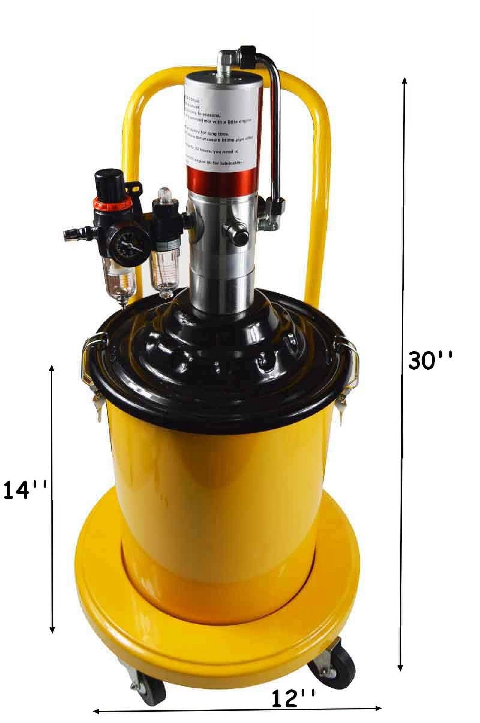 5gal Grease Pump Lubricator Air Pneumatic Compressed High Pressure ...