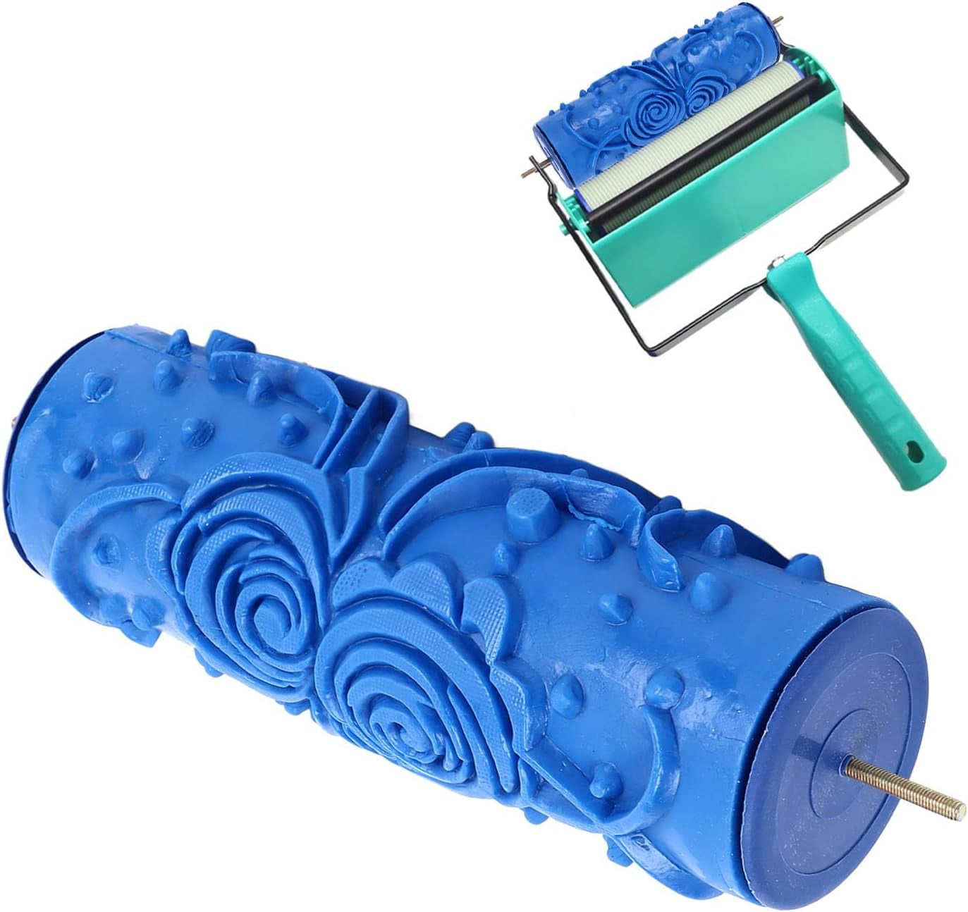 5in Rubber Pattern Paint Roller, Reusable Decorative Art Texture Roller ...