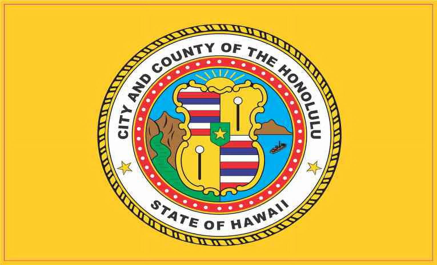 5in X 3in Honolulu Flag Sticker Vinyl Hawaii State Flag Decal Stickers ...