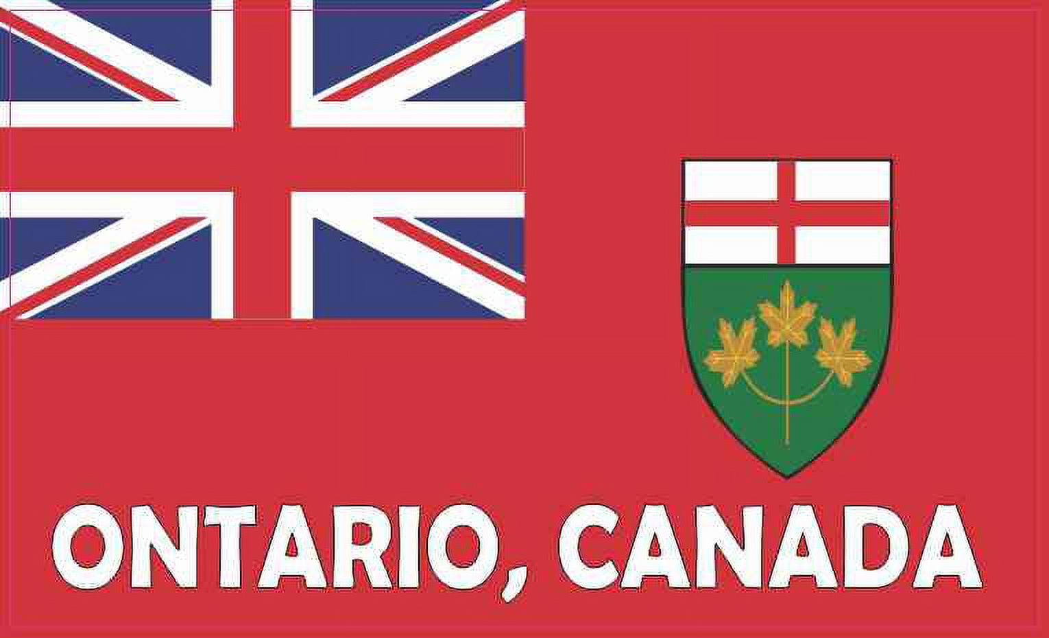 5in X 3in Ontario Canada Flag Sticker Vinyl Vehicle Bumper Decal ...