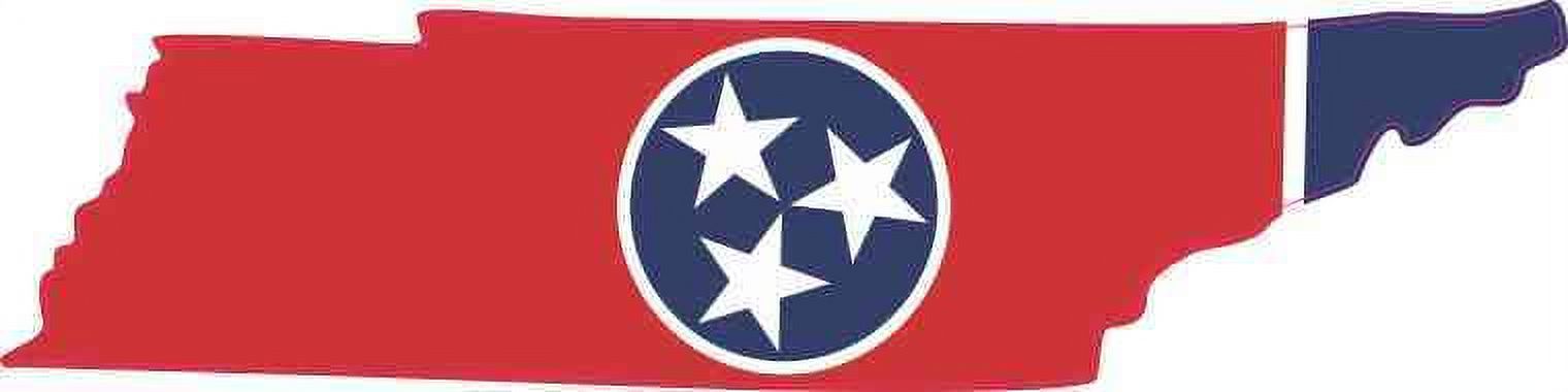 5in x 1.25in Die Cut Tennessee Sticker State Flag Car Decal Cup ...