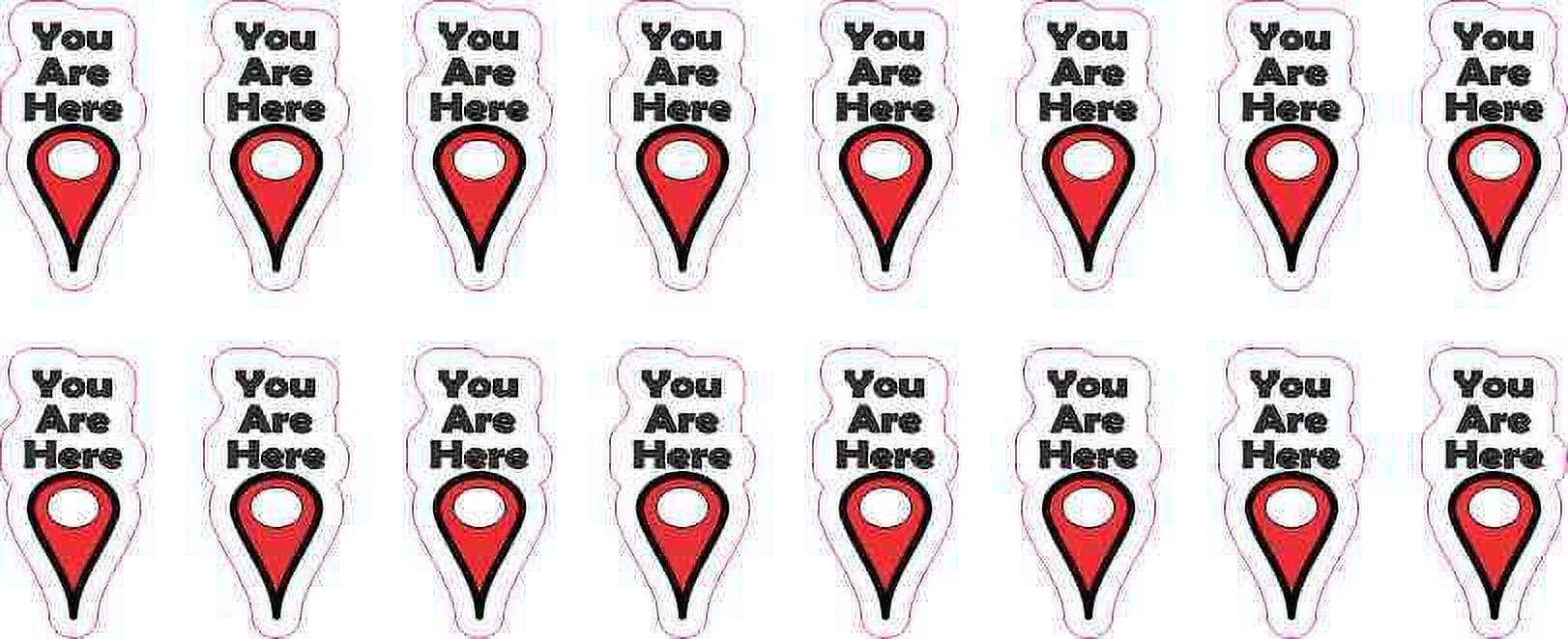 High Quality Vinyl 'You Are Here' Pointer Stickers, .5in x 1in, Pack of ...