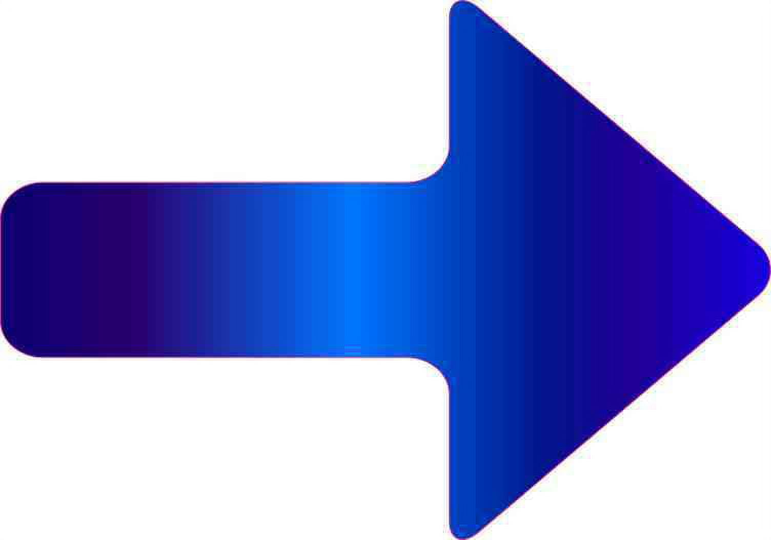 5in x 3.5in Blue Fade Arrow Sticker Vinyl Sign Symbol Pointer Stickers ...