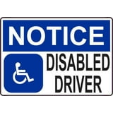 5in x 3.5in Disabled Driver Sticker Vinyl Car Truck Sign Notice ...