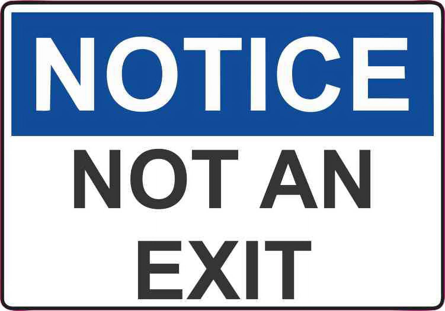 5in x 3.5in Not An Exit Magnet Vinyl Business Door Window Magnetic Sign ...