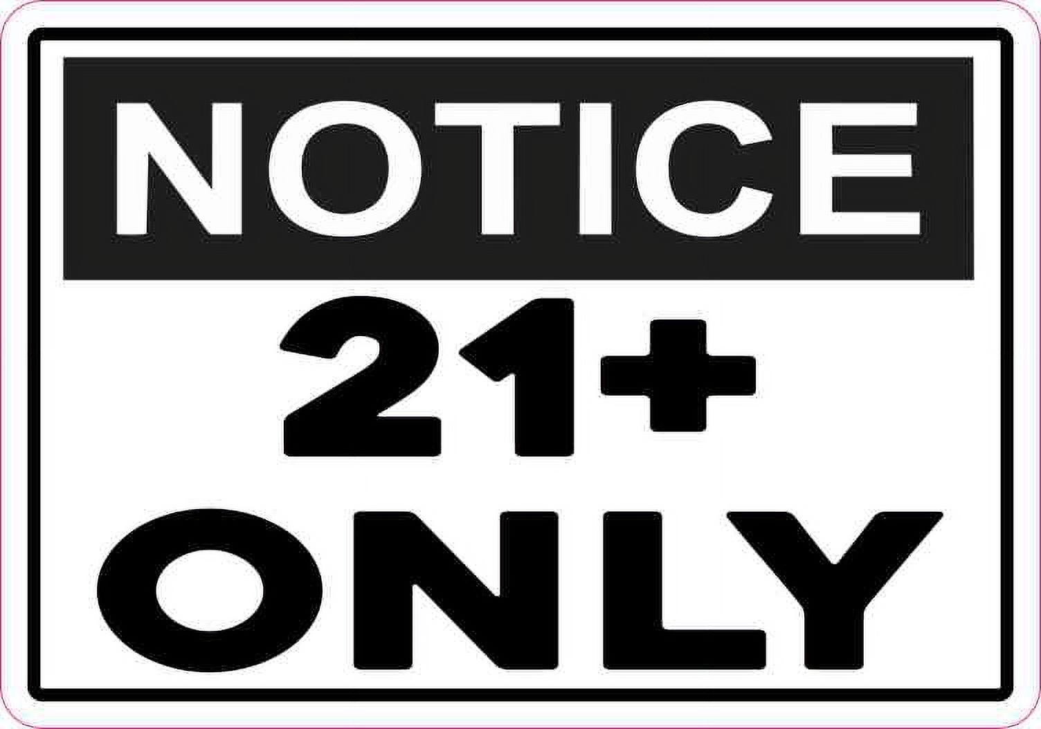 5in x 3.5in Notice Employees Only Sticker Vinyl Door Wall Sign Stickers ...