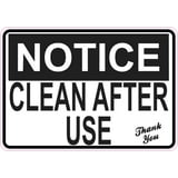 5in x 3.5in Notice Clean After Use Thank You Magnet Business Sign ...
