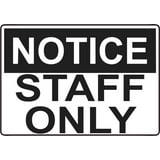 5in x 3.5in Notice Staff Only Sticker Vinyl Door Wall Sign Stickers ...