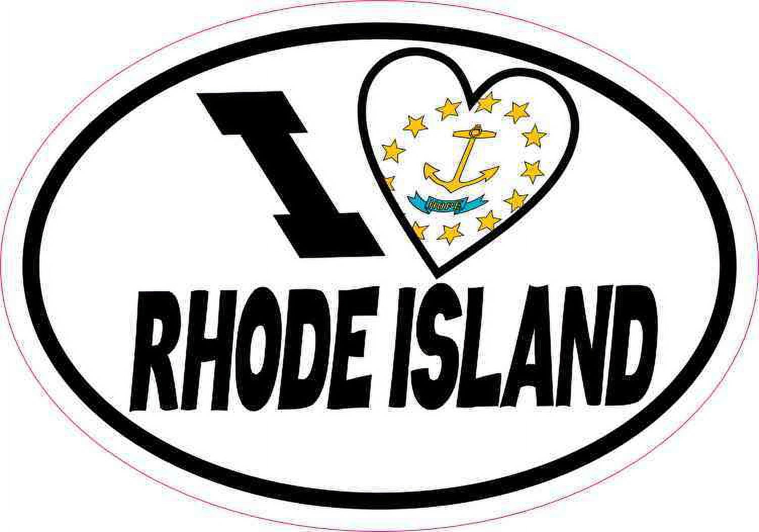 5in x 3.5in Oval I Love Rhode island Sticker - Walmart.com