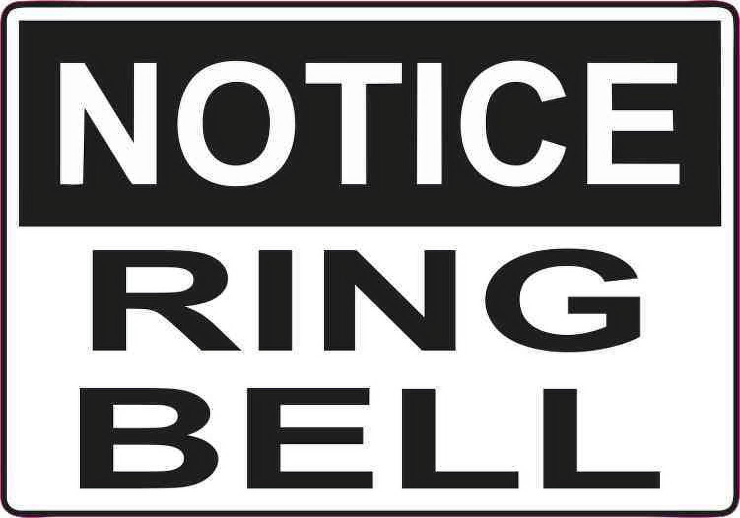 5in x 3.5in Ring Bell Magnet Vinyl Business Door Window Magnetic Sign ...