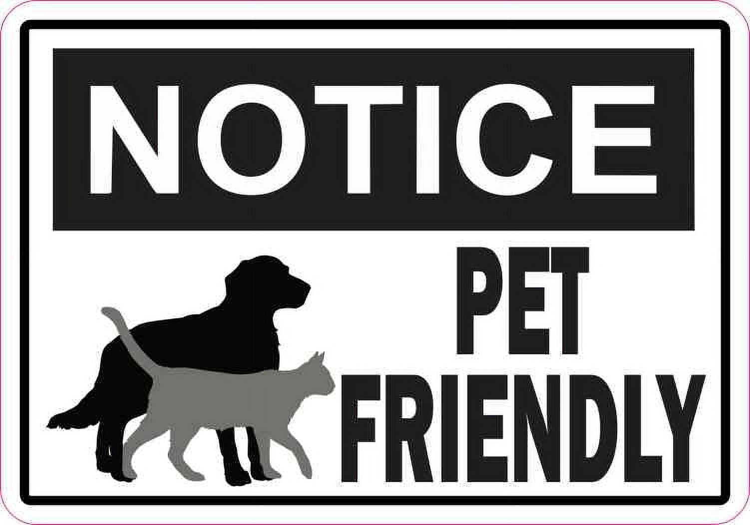 5in x 3.5in Symbol Notice Pet Friendly Sticker - Walmart.com