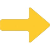 5in x 3.5in Yellow Arrow Sticker Vinyl Sign Symbol Map Pointer Stickers ...