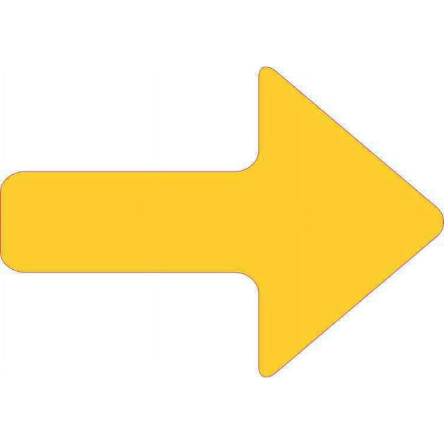 5in x 3.5in Yellow Arrow Sticker Vinyl Sign Symbol Map Pointer Stickers ...