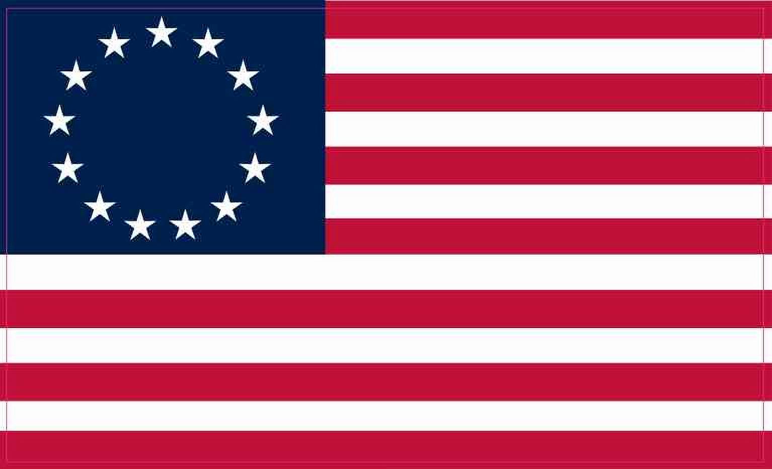 5in x 3in Betsy Ross American Flag Sticker Vinyl Patriotic Decal ...