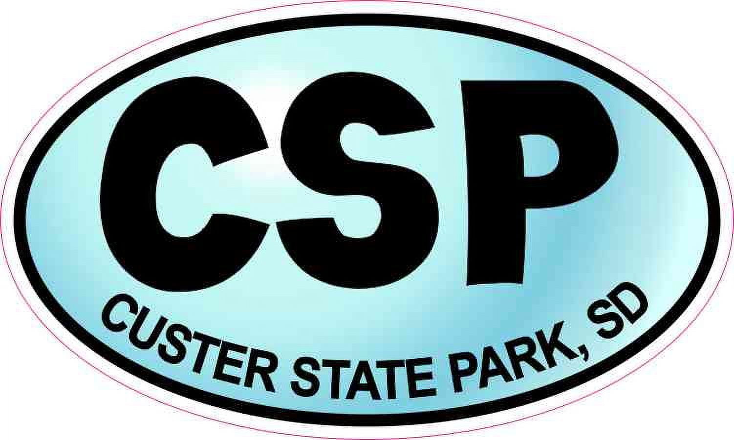 5in x 3in Blue Oval CSP Custer State Park Sticker - Walmart.com