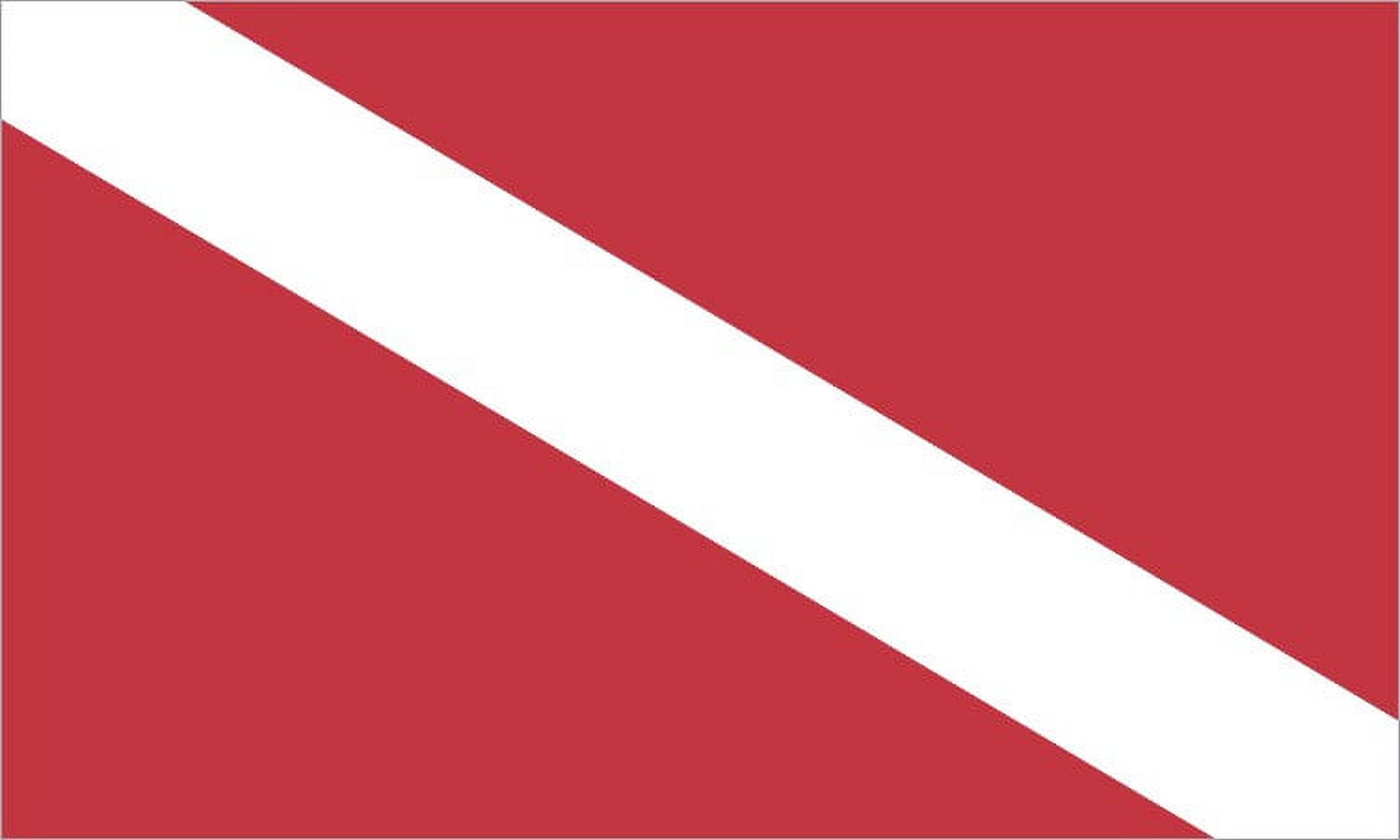 5in x 3in Diver Down Flag Sticker - Walmart.com