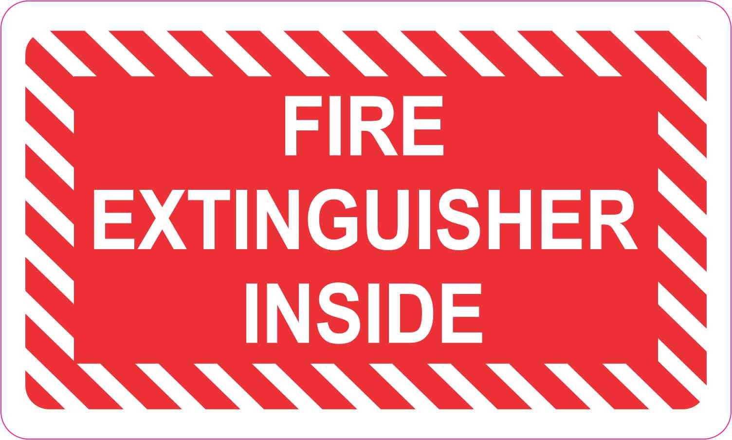 5in x 3in Fire Extinguisher Inside Sticker - Walmart.com