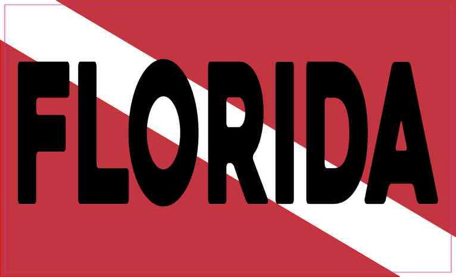 5in x 3in Florida Dive Flag Sticker - Walmart.com