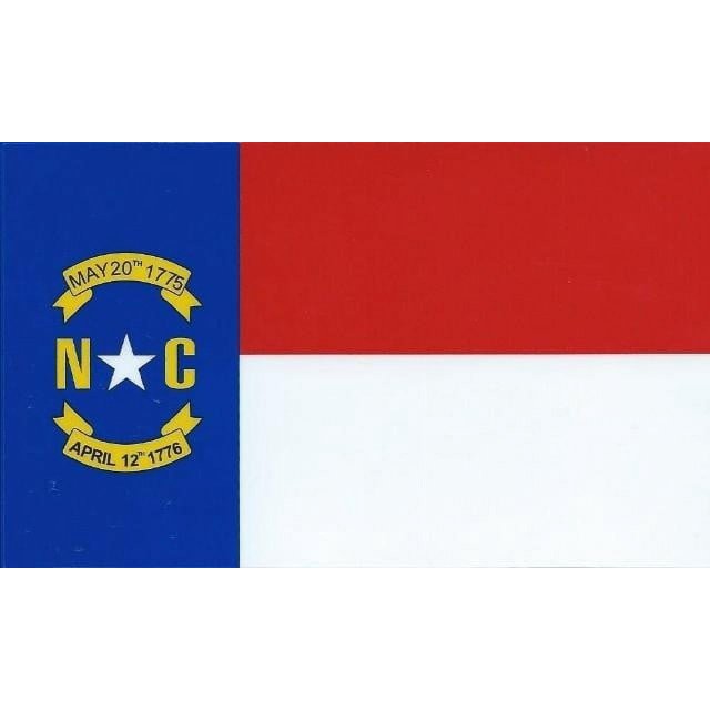 5in x 3in North Carolina State Flag Bumper Sticker Decal Window ...
