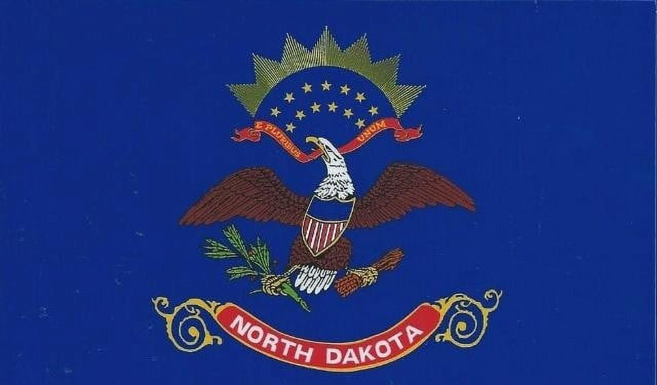 5in x 3in North Dakota State Flag Bumper Sticker Decal Window Stickers ...