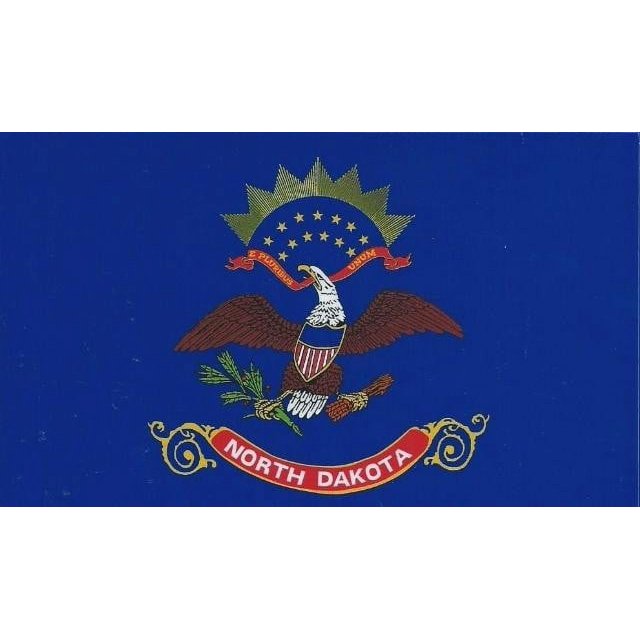 5in x 3in North Dakota State Flag Bumper Sticker Decal Window Stickers ...