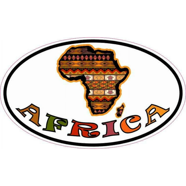 5in x 3in Oval Africa Sticker Vinyl Cup Travel Decal Vehicle Bumper ...