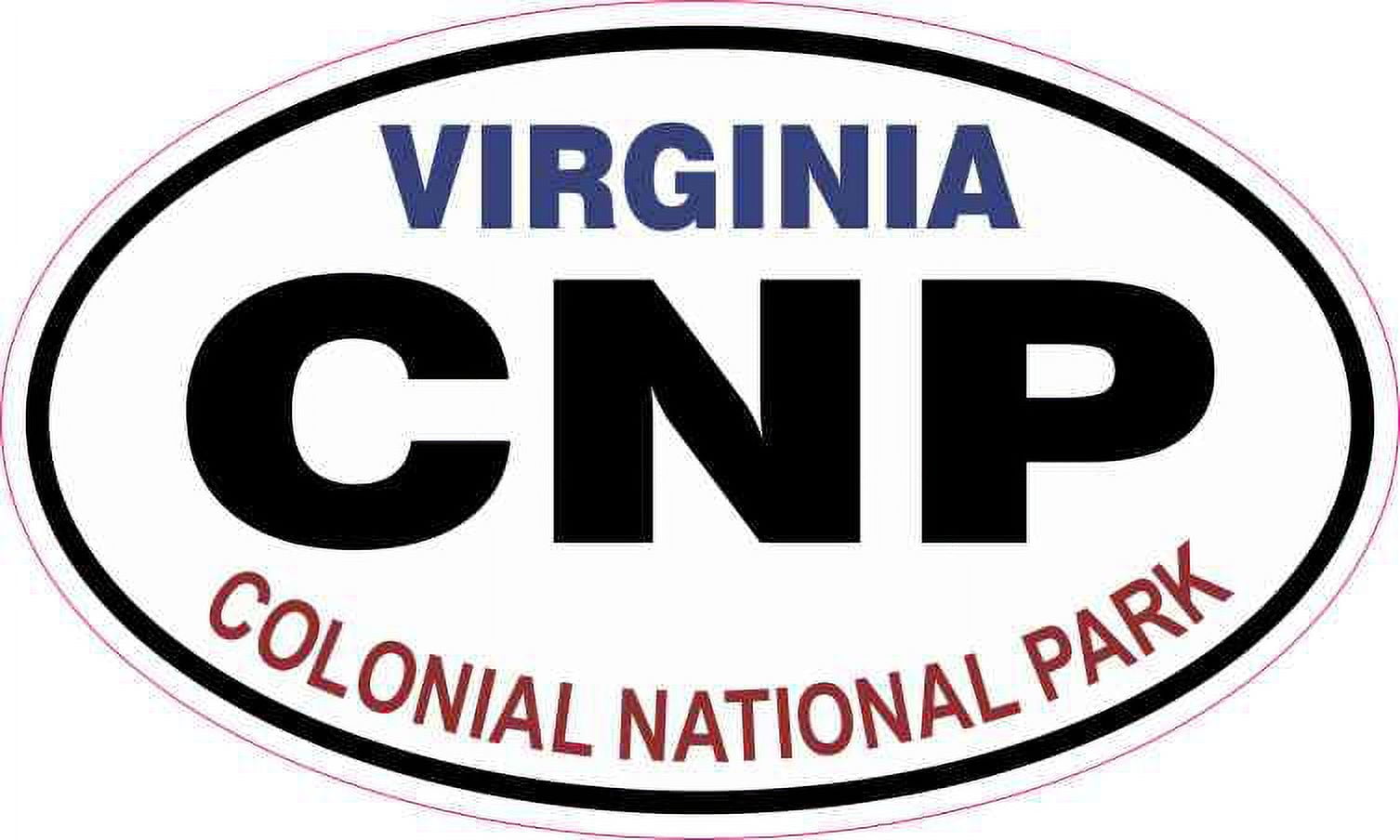 5in x 3in Oval Colonial National Park Sticker - Walmart.com