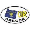 5in x 3in Oval OR Oregon Sticker Vinyl Car Bumper Decal Luggage ...