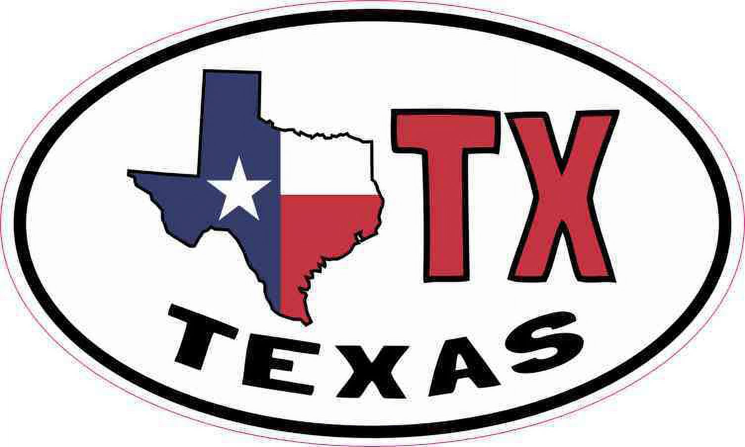 5in x 3in Oval TX Texas Sticker Vinyl Car Truck Bumper Decal Cup ...