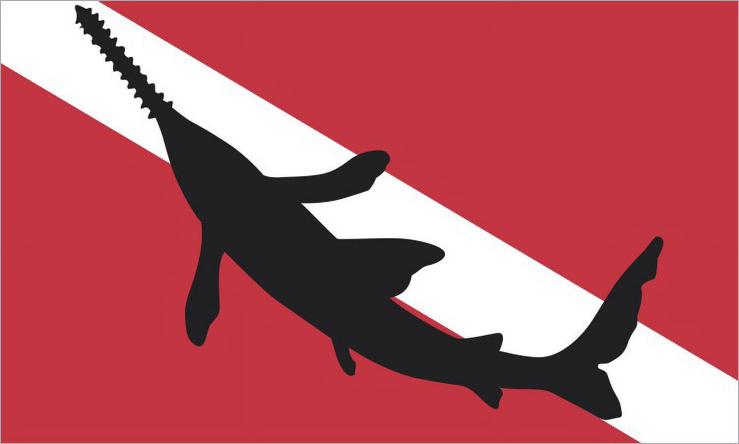 5in x 3in Sawtooth Shark Diver Down Flag Magnet - Walmart.com