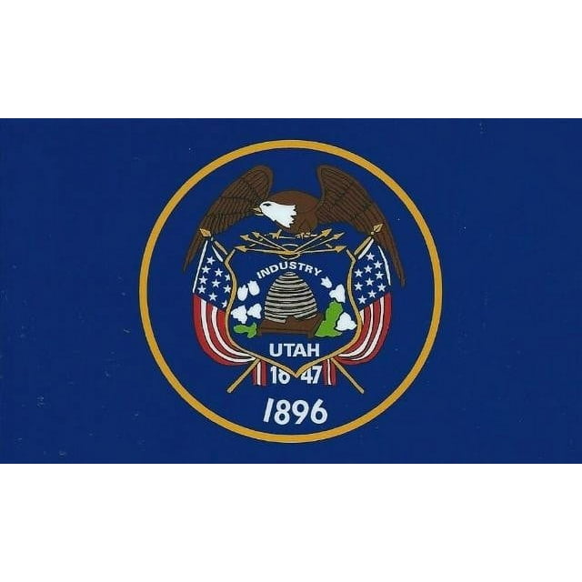 5in x 3in Utah State Flag Bumper Sticker Car Decal Window Stickers ...
