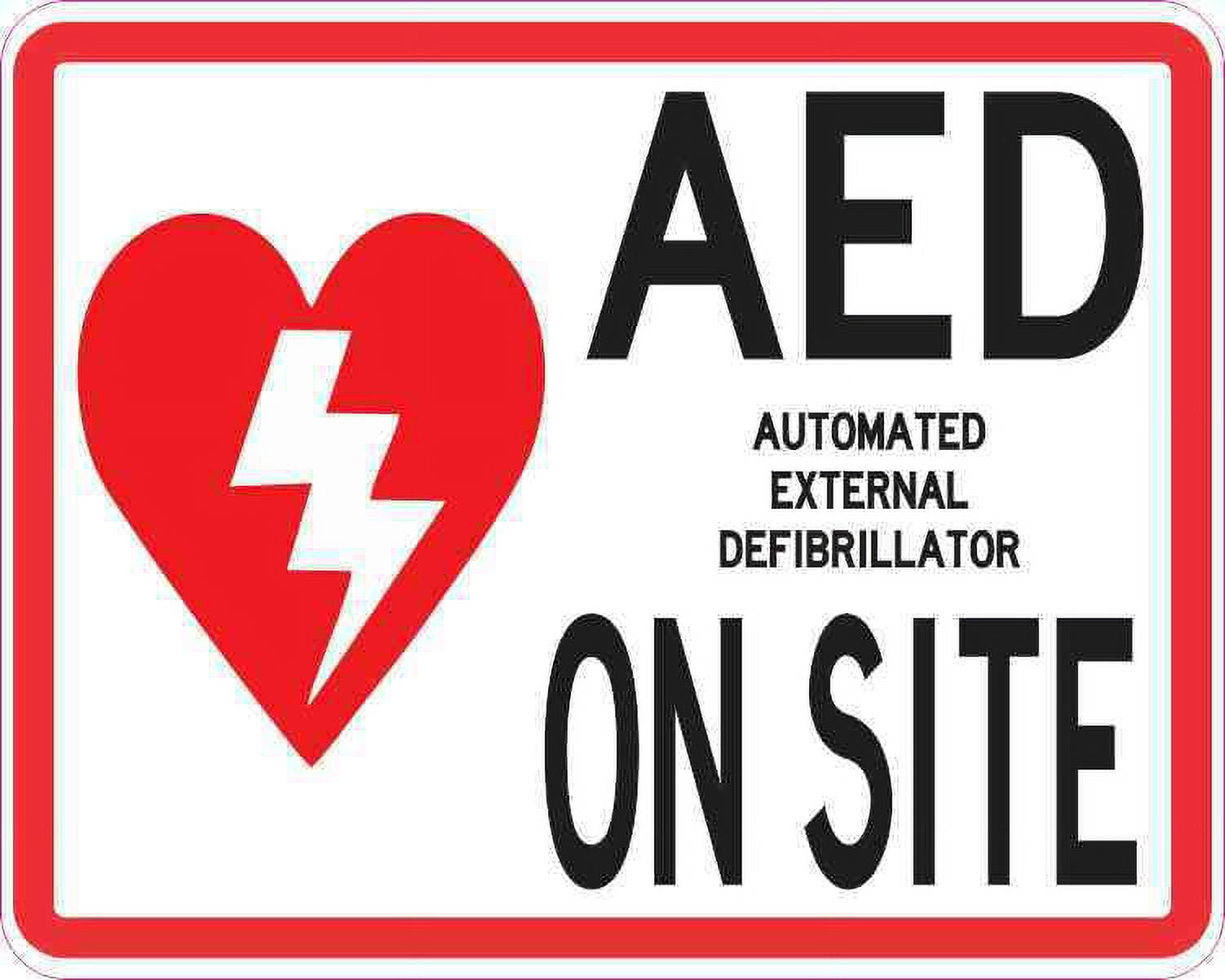 5in x 4in AED on Site Magnet Vinyl Magnetic Medical Emergency Sign ...