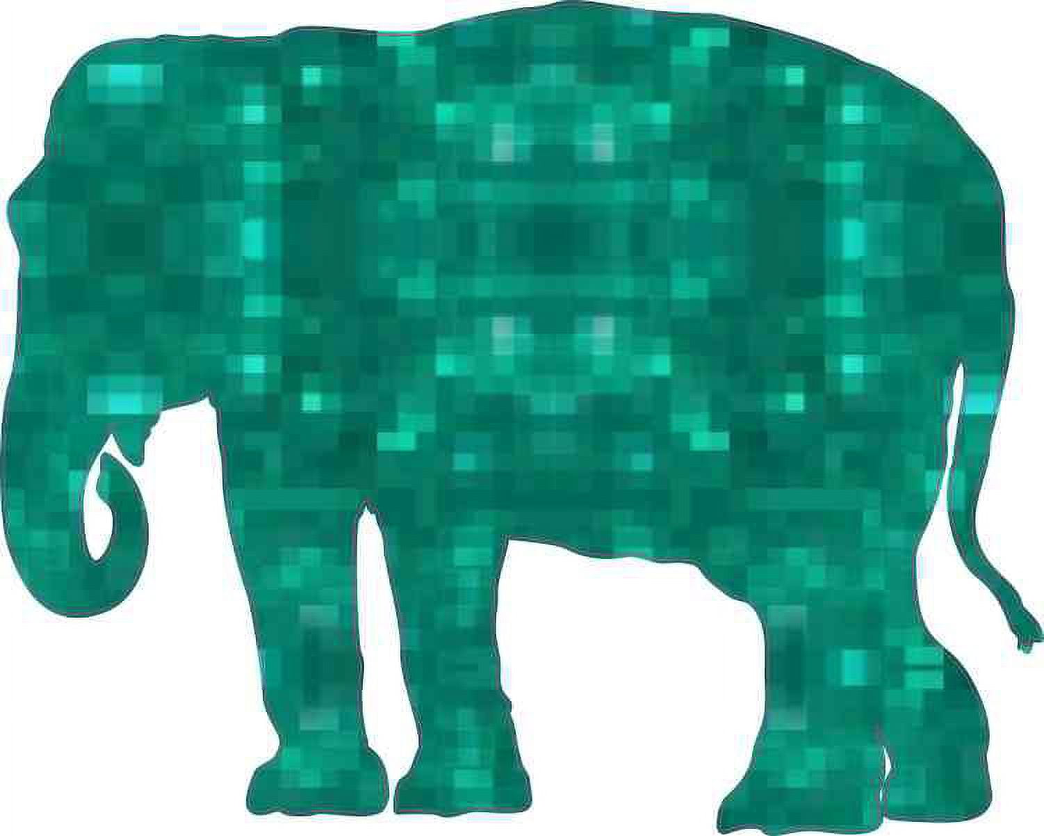 5in x 4in Emerald Elephant Vinyl Sticker - Walmart.com