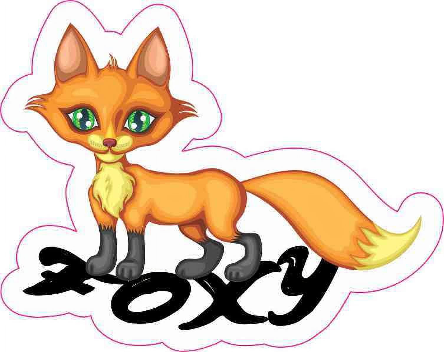5in x 4in Foxy Sticker Vinyl Funny Animal Tumbler Cup Decal Vehicle ...