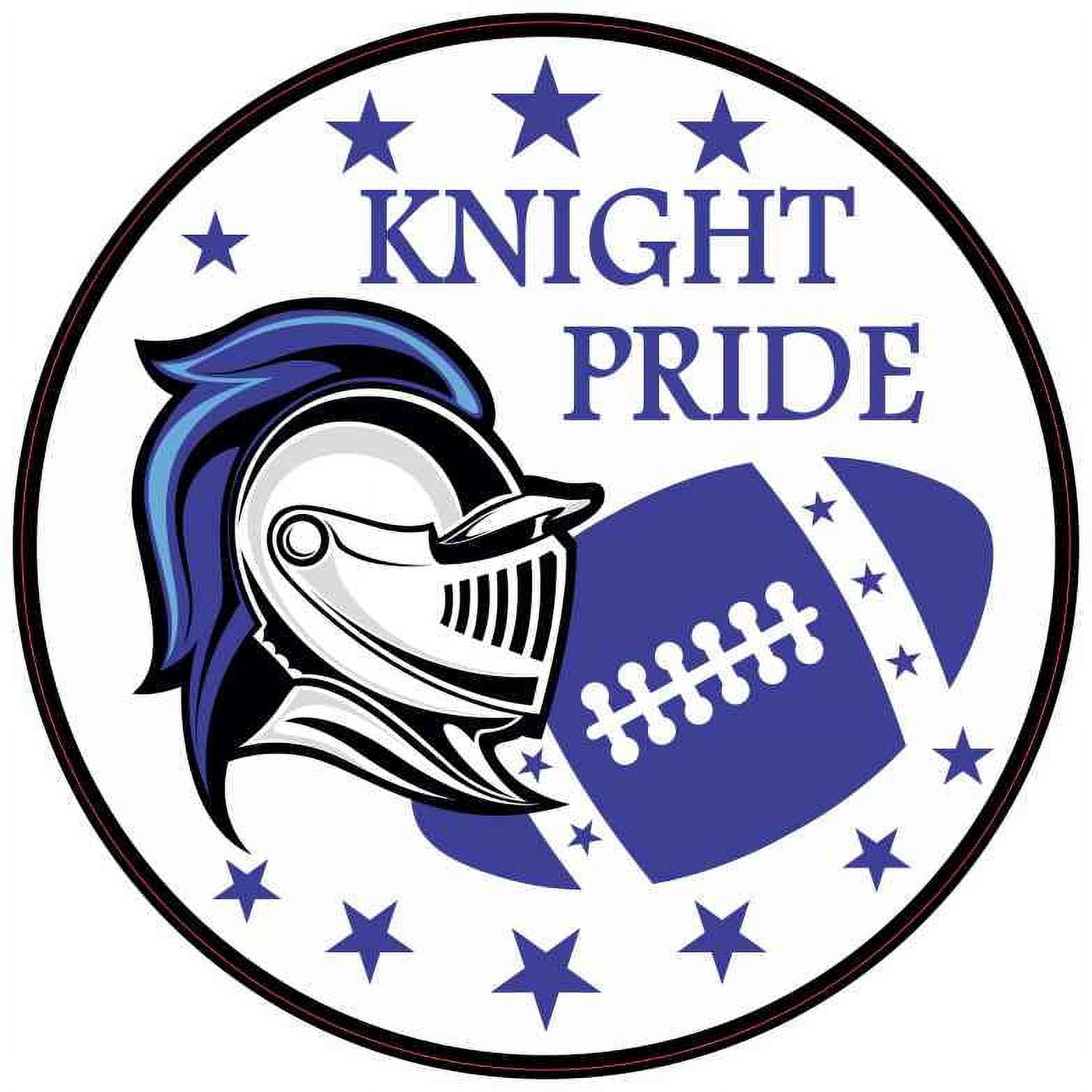 5in x 5in Blue Football Knight Pride Sticker - Walmart.com