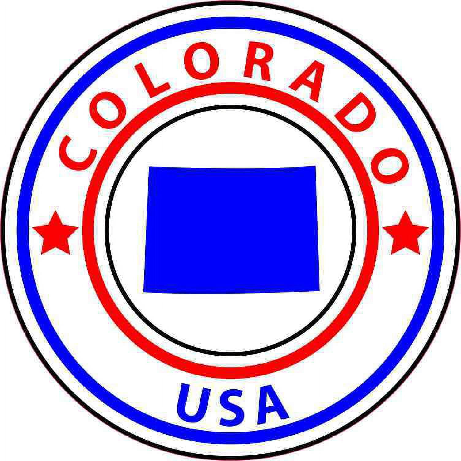 5in x 5in Circle Colorado State Sticker Vinyl Bumper Sticker Sign Decal ...