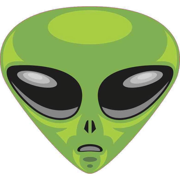 5in x 5in Green Alien Bumper Sticker Vinyl Truck Window Decal Sign ...