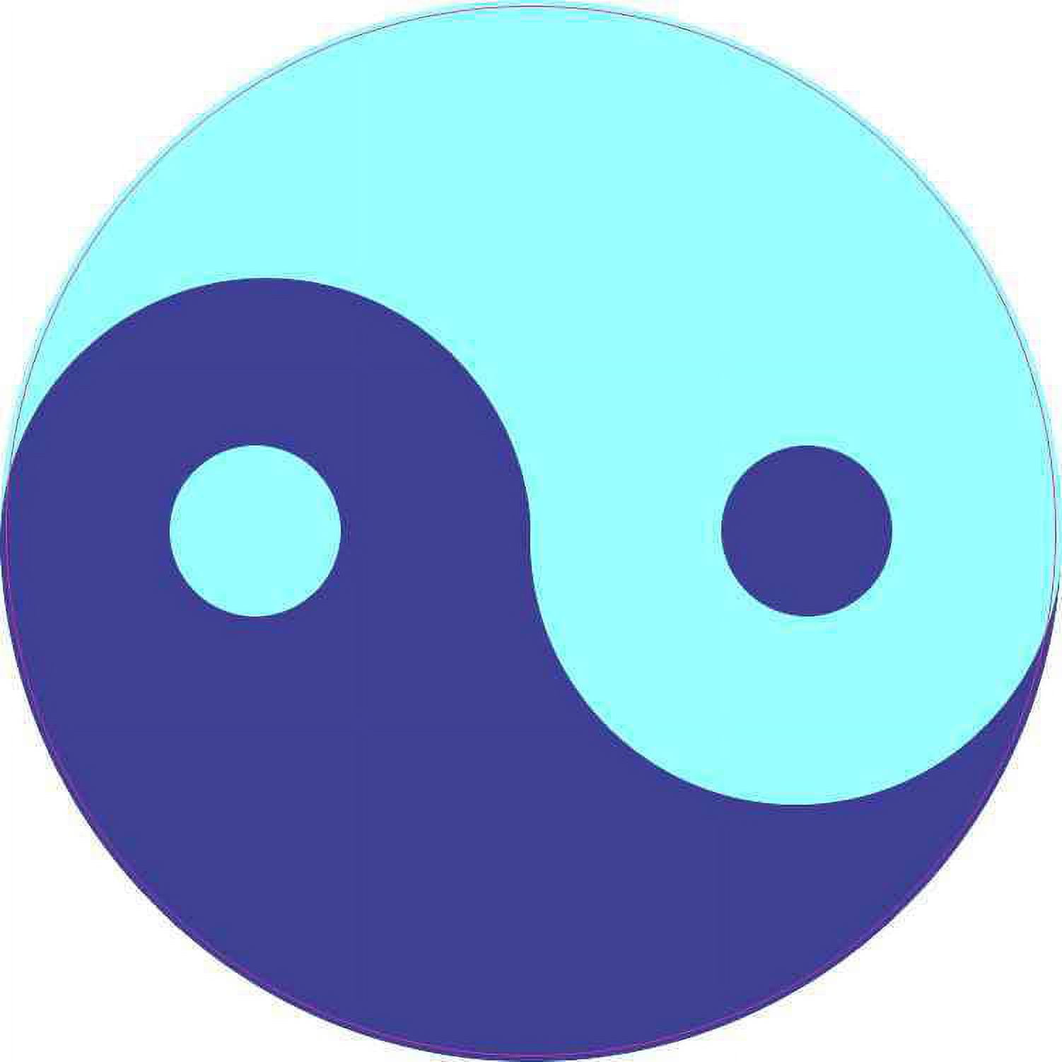 5in x 5in Light Blue and Dark Blue Yin Yang Sticker Vinyl Vehicle Decal ...