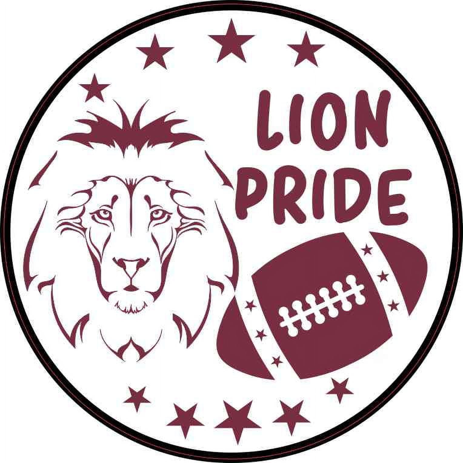 5in x 5in Maroon Lion Pride Sticker - Walmart.com