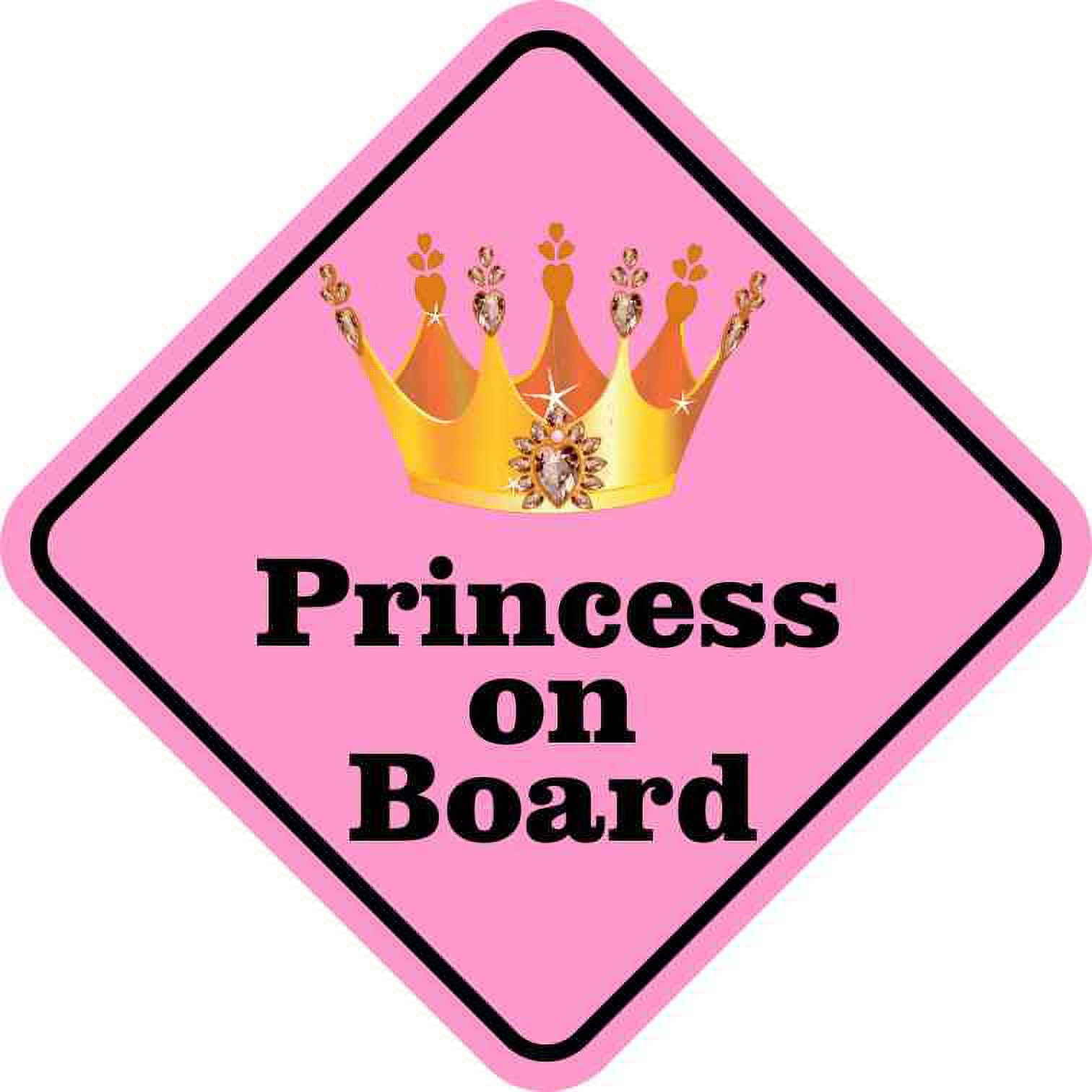 5in x 5in Princess on Board Sticker - Walmart.com