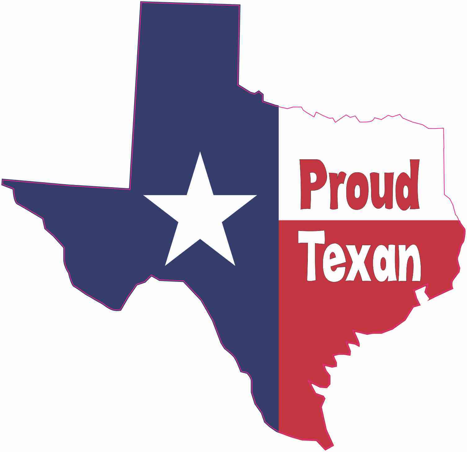 5in x 5in Proud Texan Texas Flag Decal Bumper Sticker Truck Window ...